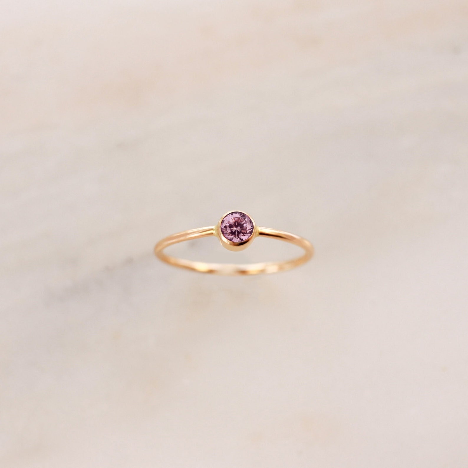 Pink Tourmaline Ring • October Birthstone Ring - Gold, Silver or Rose ...