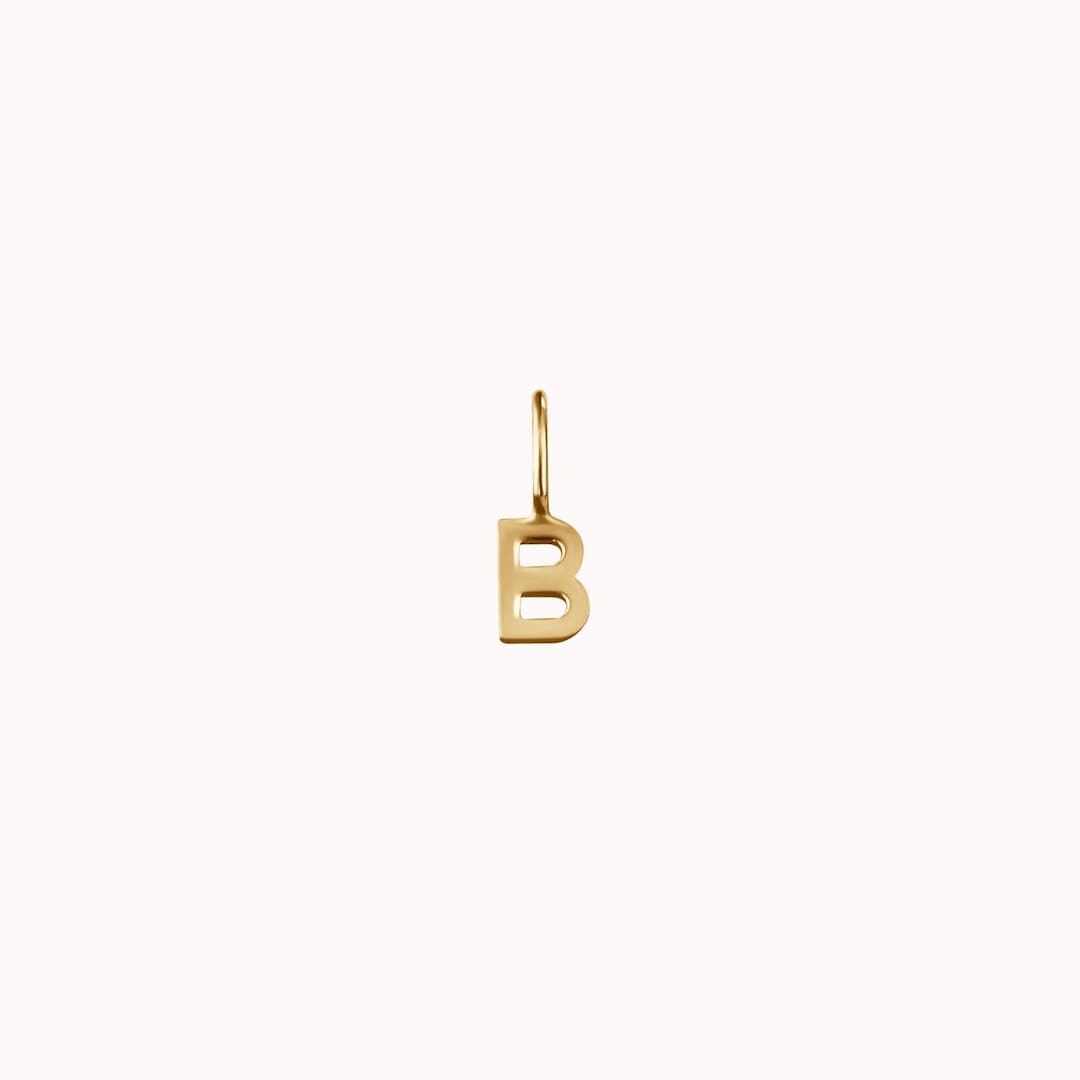 Ava Initial Charm • Add on Charm - Removable Pendant - Tiny Alphabet ...