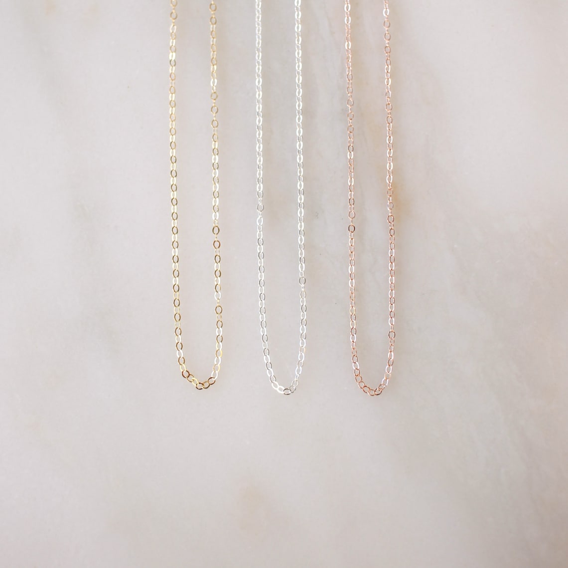 Whisper Chain Gold Silver or Rose Gold Simple Gold Chain - Etsy