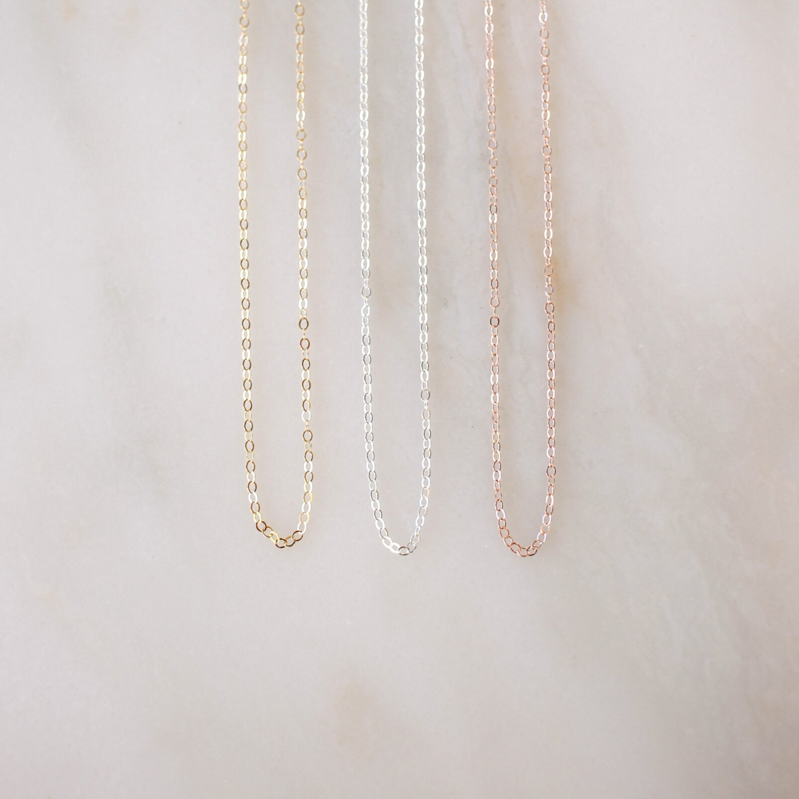 Whisper Chain Gold Silver or Rose Gold Simple Gold Chain - Etsy