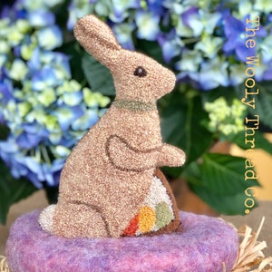 E-pattern ~ Punch Needle ~ Wooly Easter Bunny ~ PDF Instant Download - Etsy