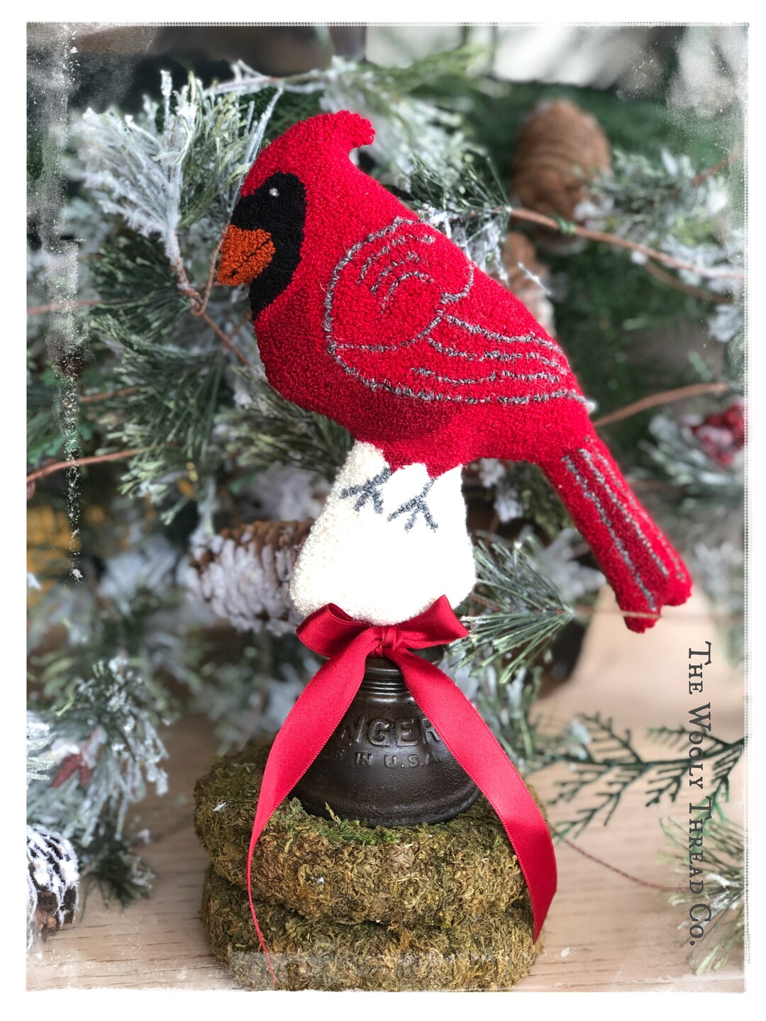 E-pattern ~ Punch Needle ~ Wooly Ruby the Cardinal~ PDF Instant ...