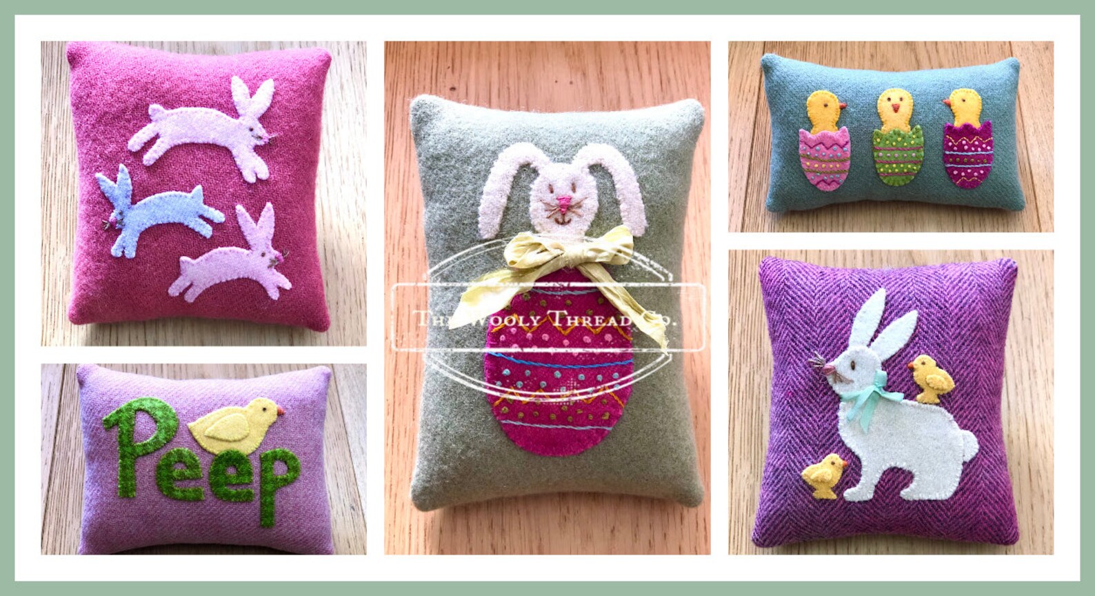 E-pattern Wool Applique Wooly Bunnies & Chicks Bowl - Etsy