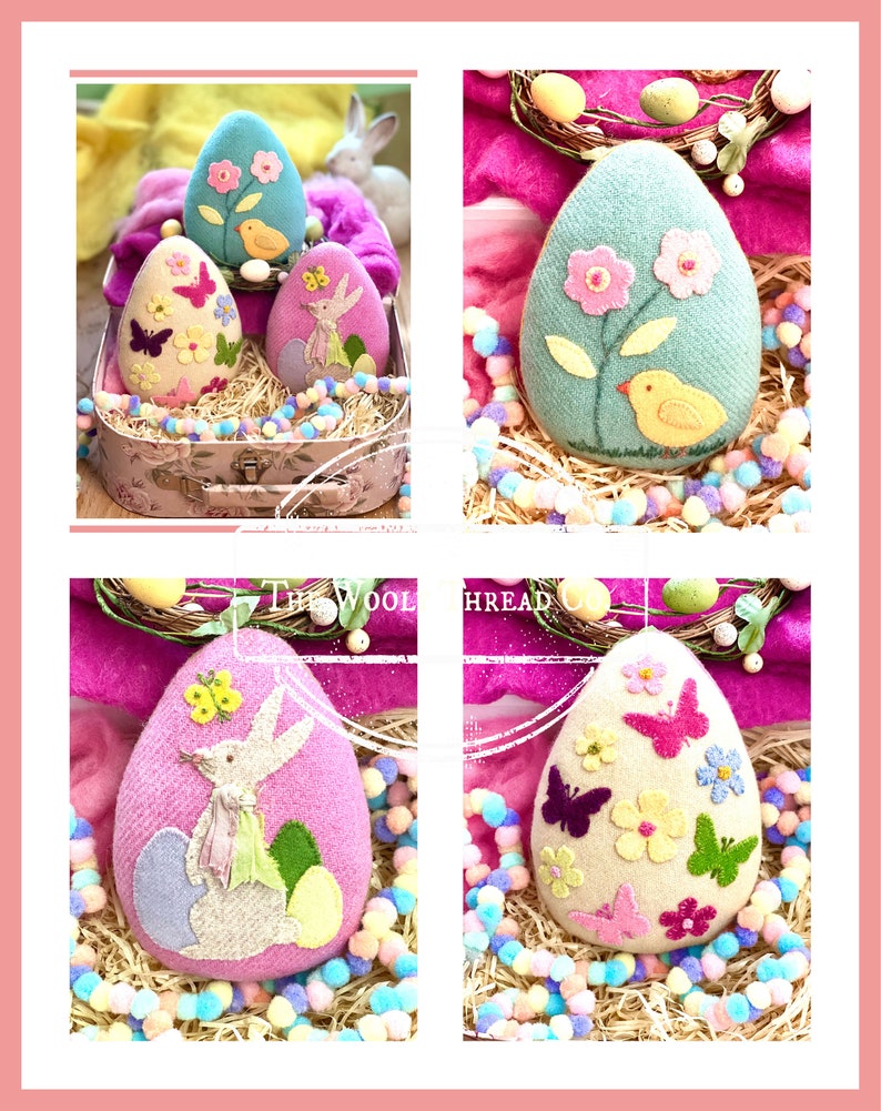 E-pattern Wool Appliqué Bowl Fillers Wooly Easter Eggs PDF - Etsy