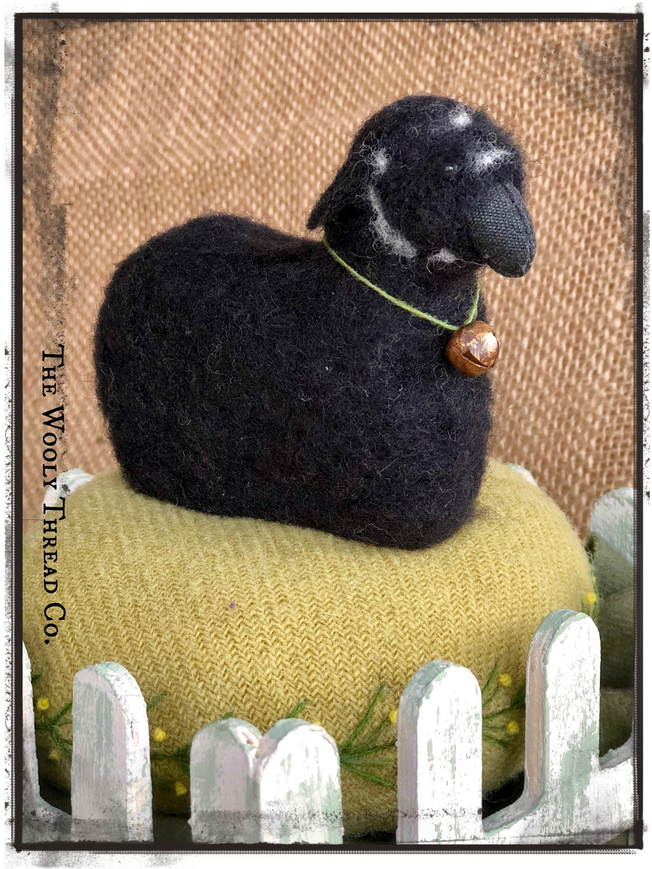 E-pattern ~ Pincushion ~ Wooly Black Shetland Sheep ~ PDF Instant ...