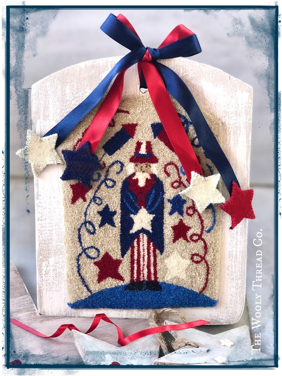 Wooly Americana Punch Needle Pattern - PDF Instant Donwload - Etsy