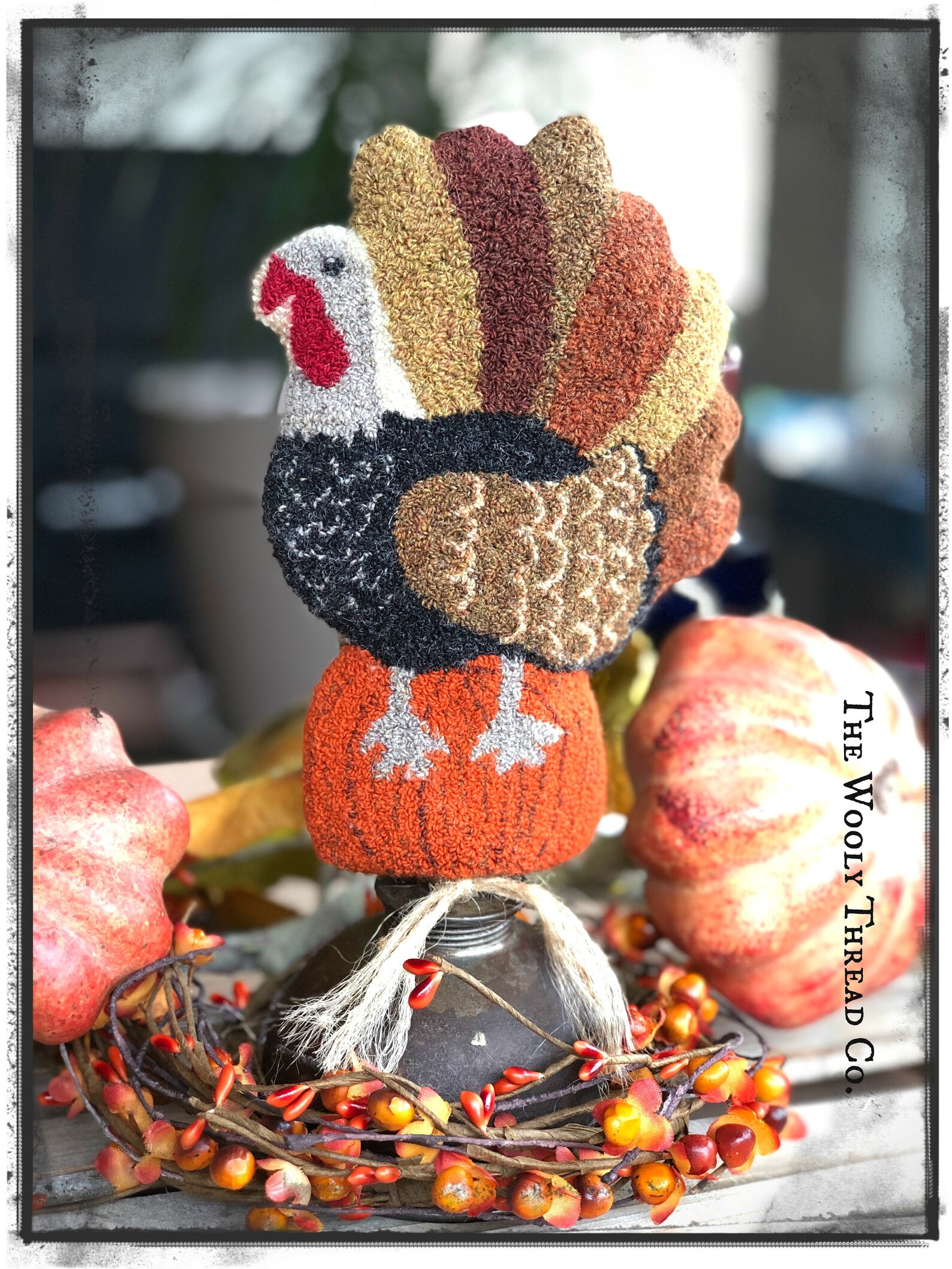 E-pattern ~ Punch Needle ~ Wooly TOM Turkey~ PDF Instant Download - Etsy