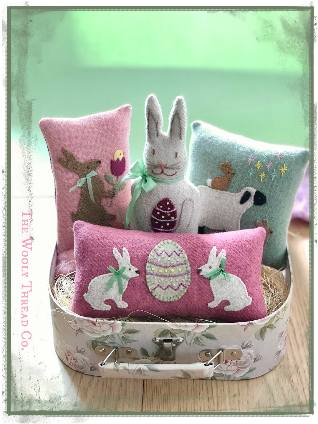 E-pattern ~ Wool Applique ~ Easter Bunnies Bowl Fillers ~ Instant ...