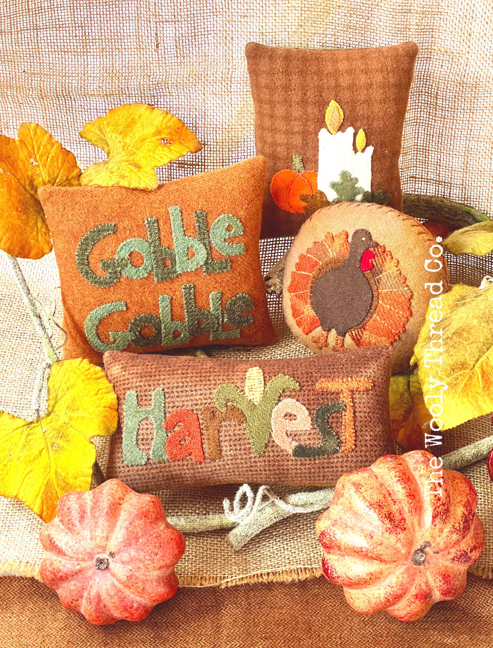 E-pattern Wool Applique Thanksgiving II Bowl Fillers Instant Download ...