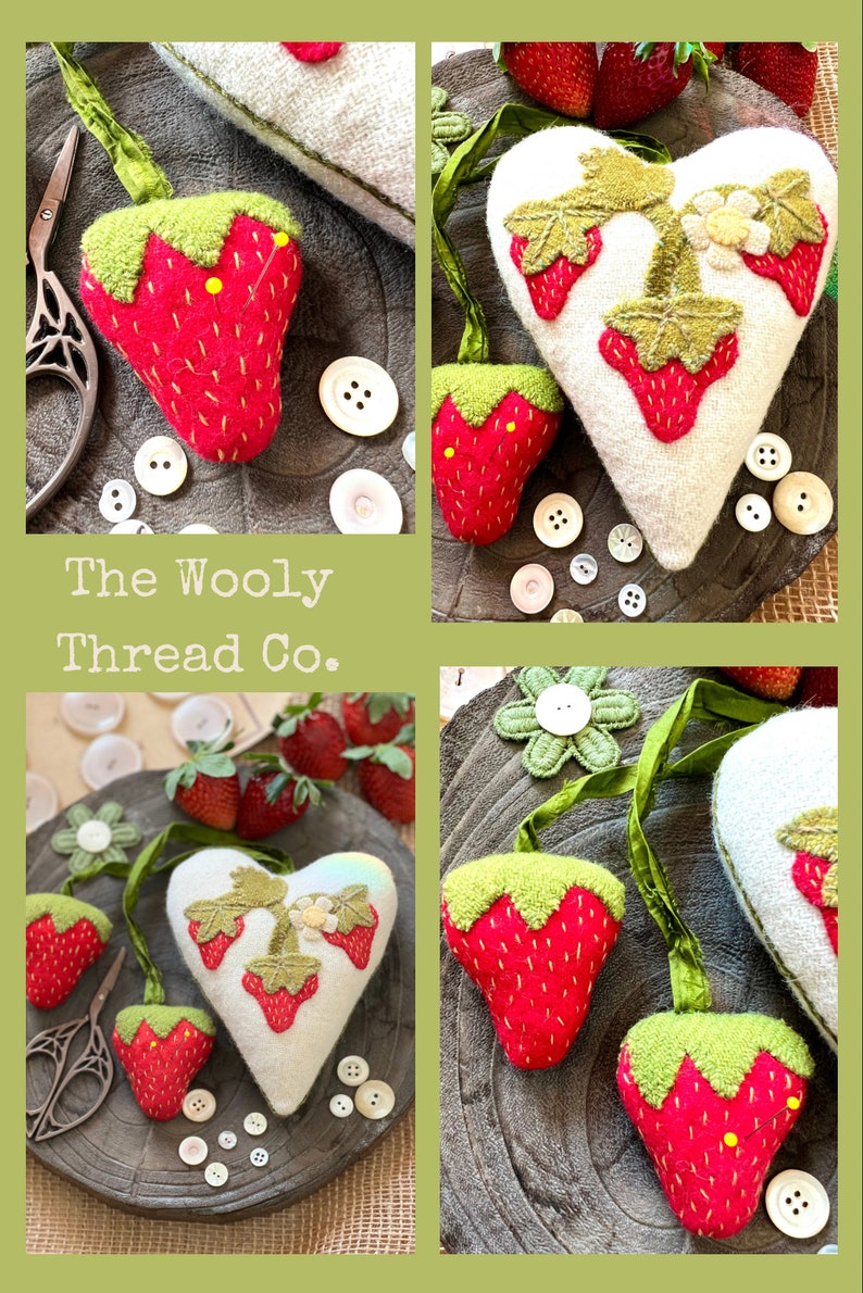 Strawberry Pinkeep Pattern ~ PDF Instant Download - Etsy
