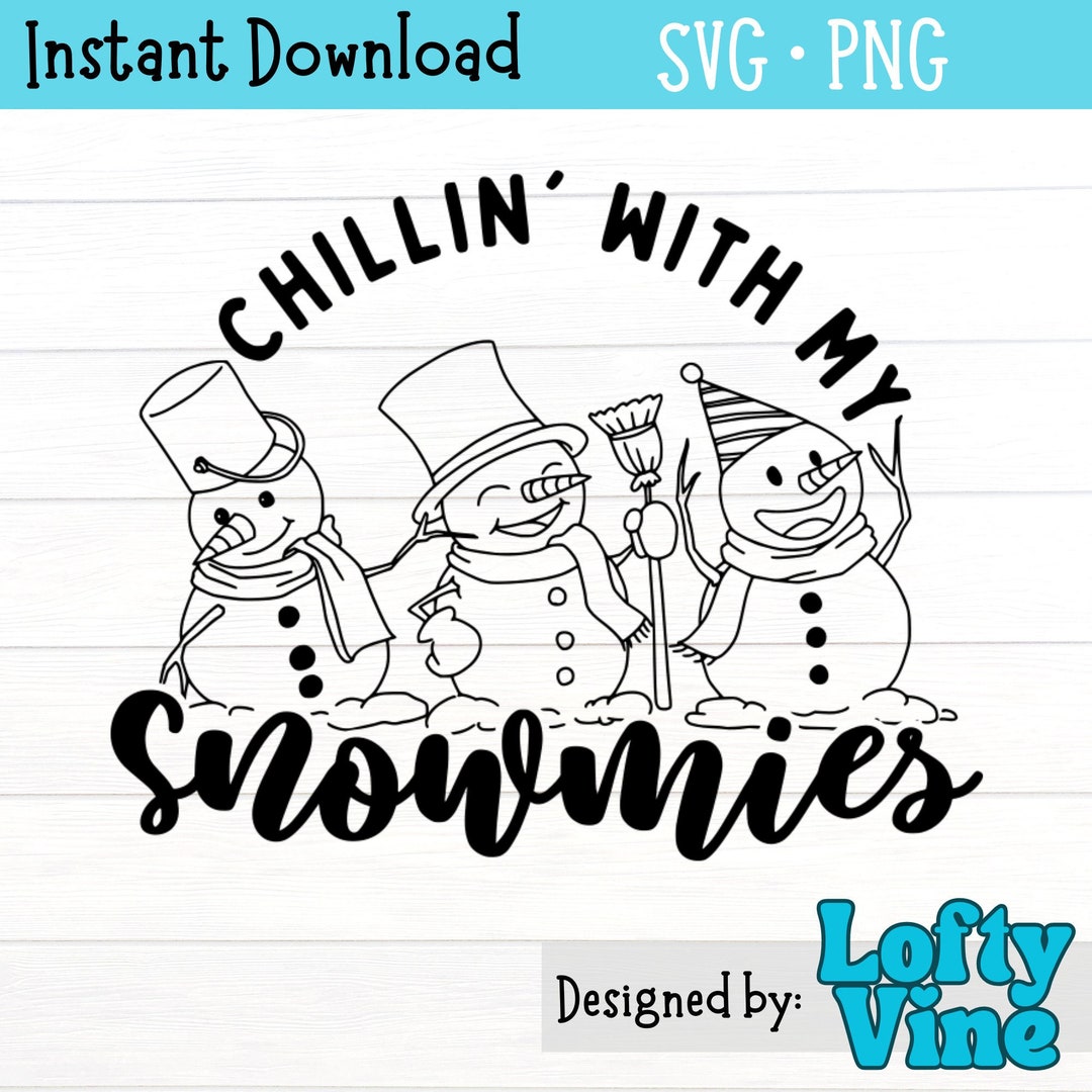 Snowman Png | Hello Winter Png | Cute Snowmen Png | Digital Download ...