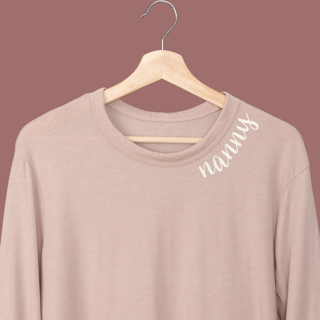 Curved Nanny Svg File, Curved Grandmother Svg File for Sweaters Neck ...