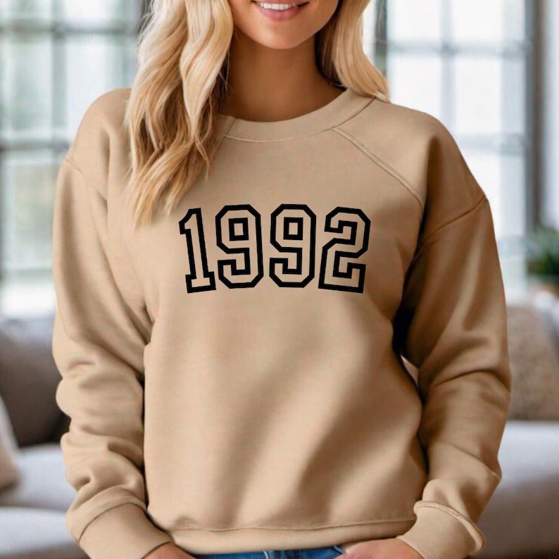 Varsity Font Birth Year SVG Birth Year Svg 1990 1991 1992 - Etsy