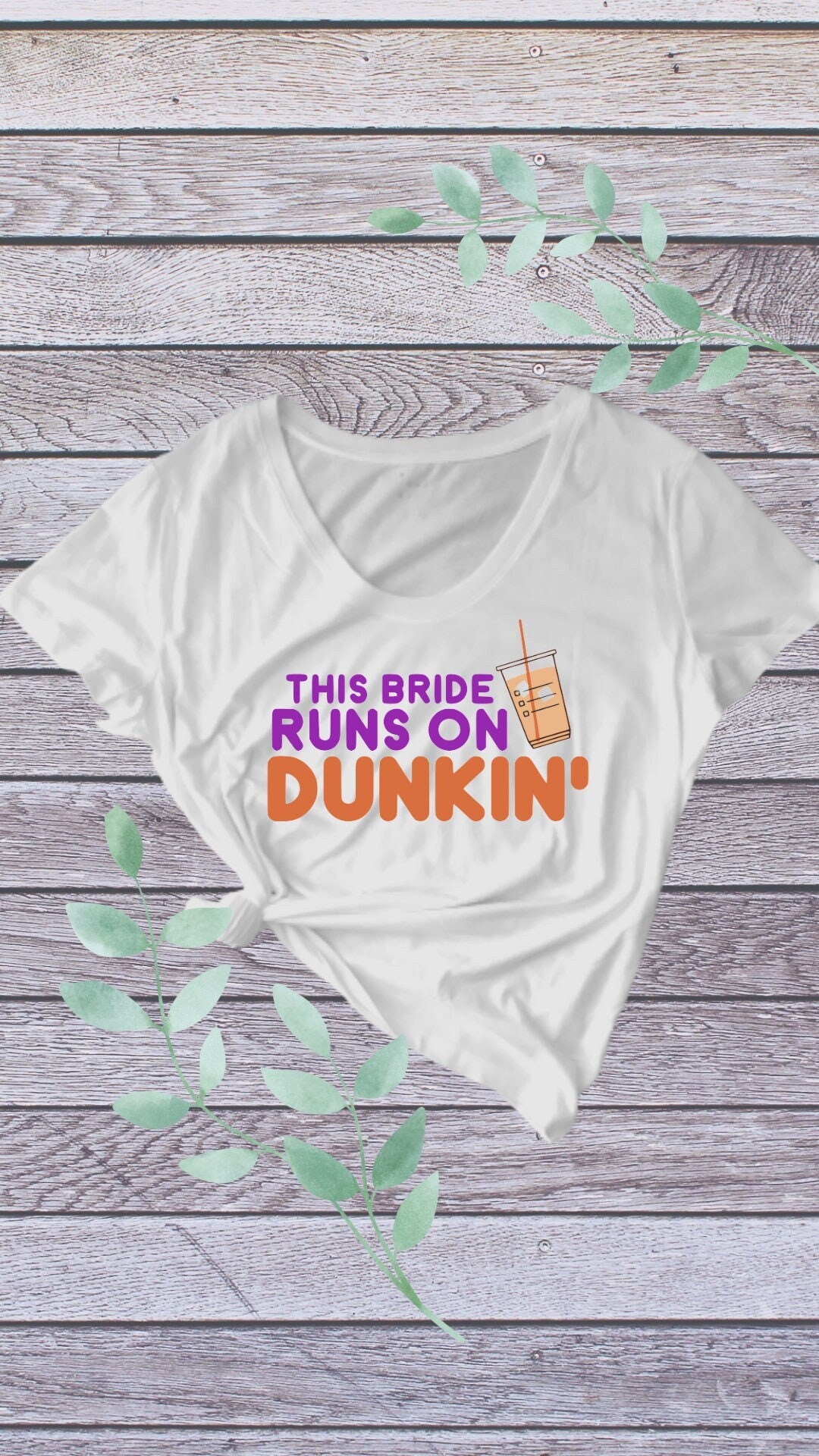 Bride Runs on Dunkin' SVG: Wedding T-shirt Design (digital Download) - Etsy