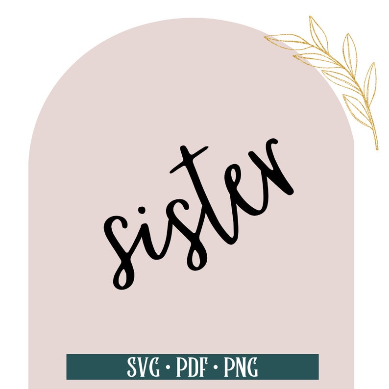 Curved Sister SVG Sister Svg File for Sweaters Neck Big - Etsy