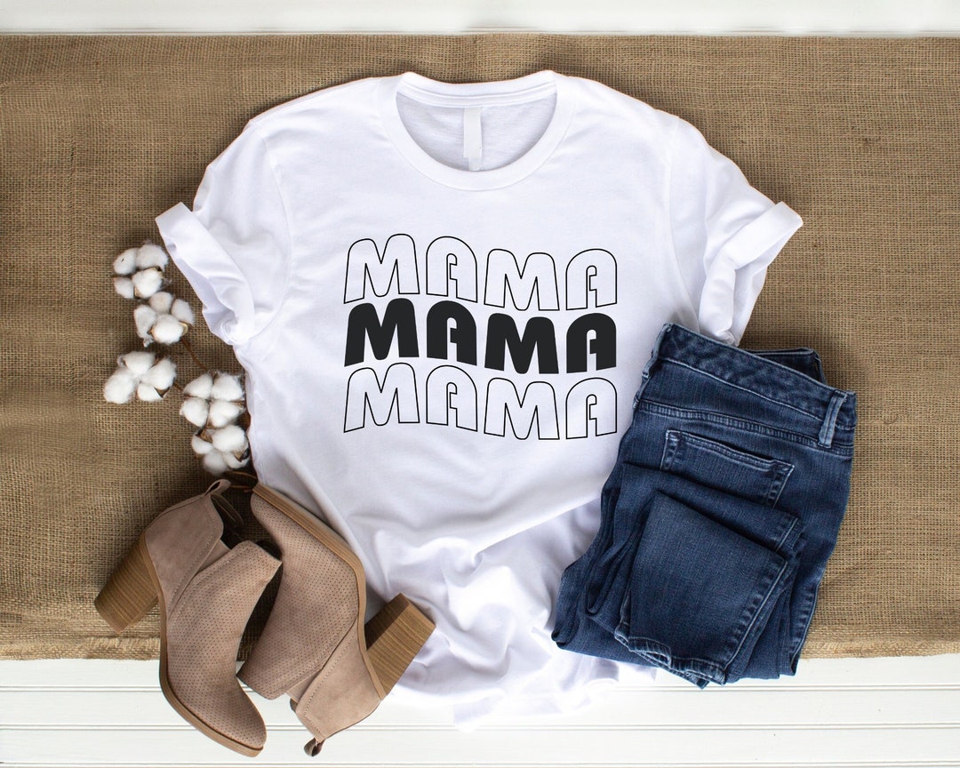 Retro Mama Outline SVG Retro Wavy Mom Svg Wavy Mama Svg - Etsy