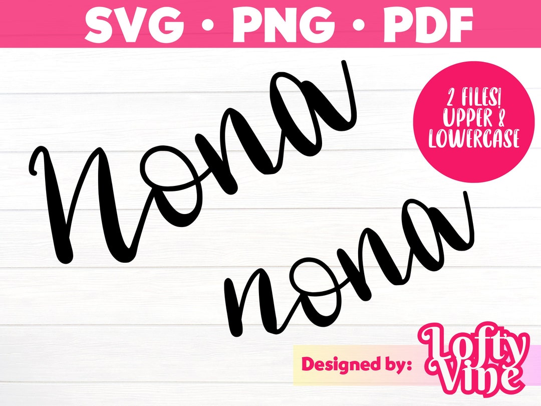 Nona Svg, Nona Png, Curved Nona Svg Files for Sweater Necklines, Curved ...