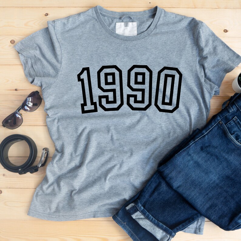 Varsity Font Birth Year SVG Birth Year Svg 1990 1991 1992 - Etsy