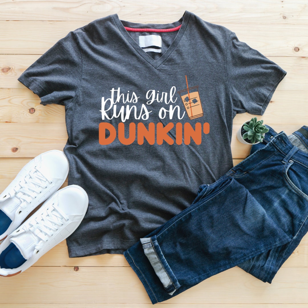 This Girl Runs on Dunkin' SVG: Coffee Lover Decal (digital Download) - Etsy