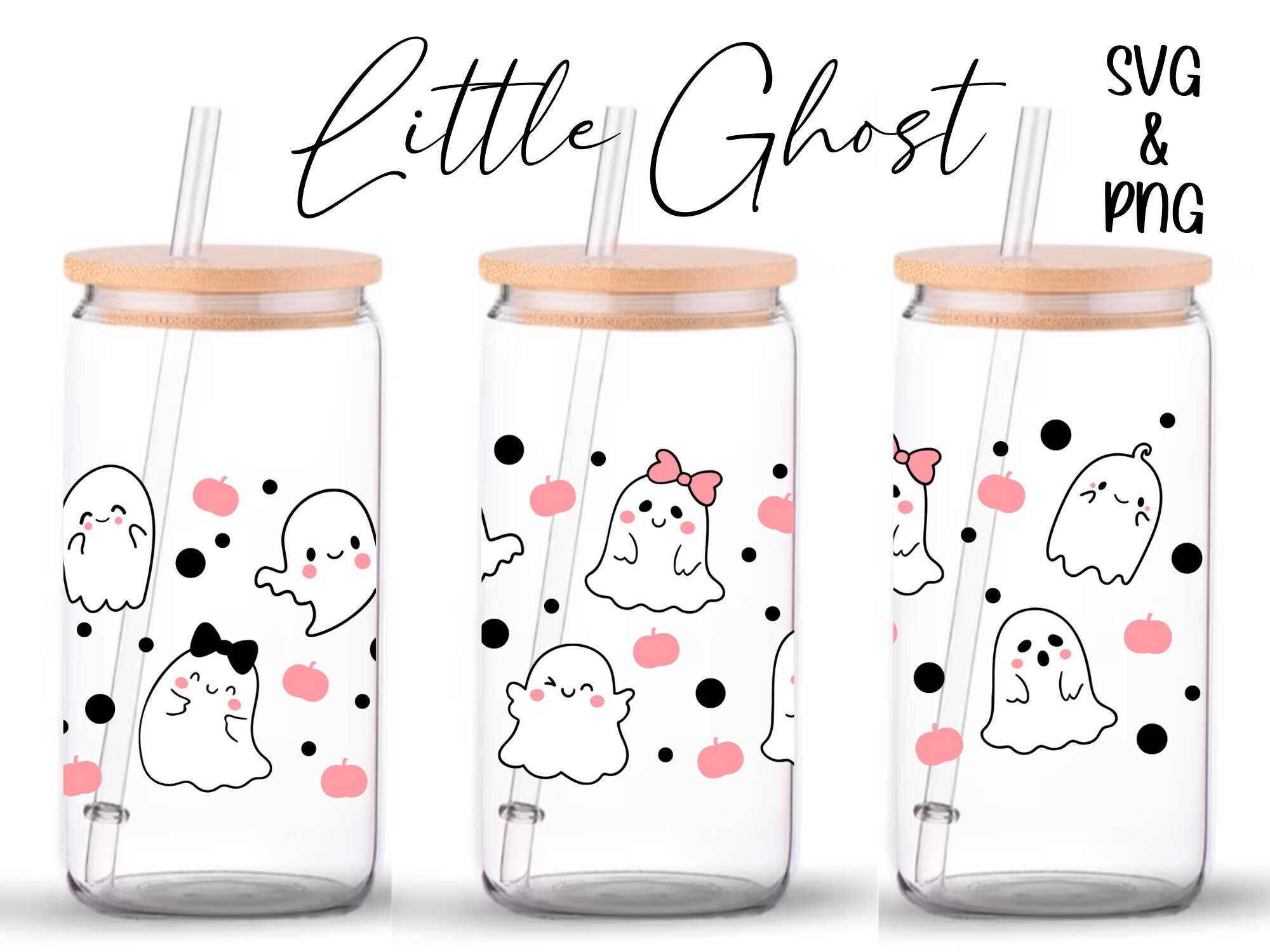 Ghost Glass Wrap SVG: Transform Libbey Glasses Into Cute - Etsy