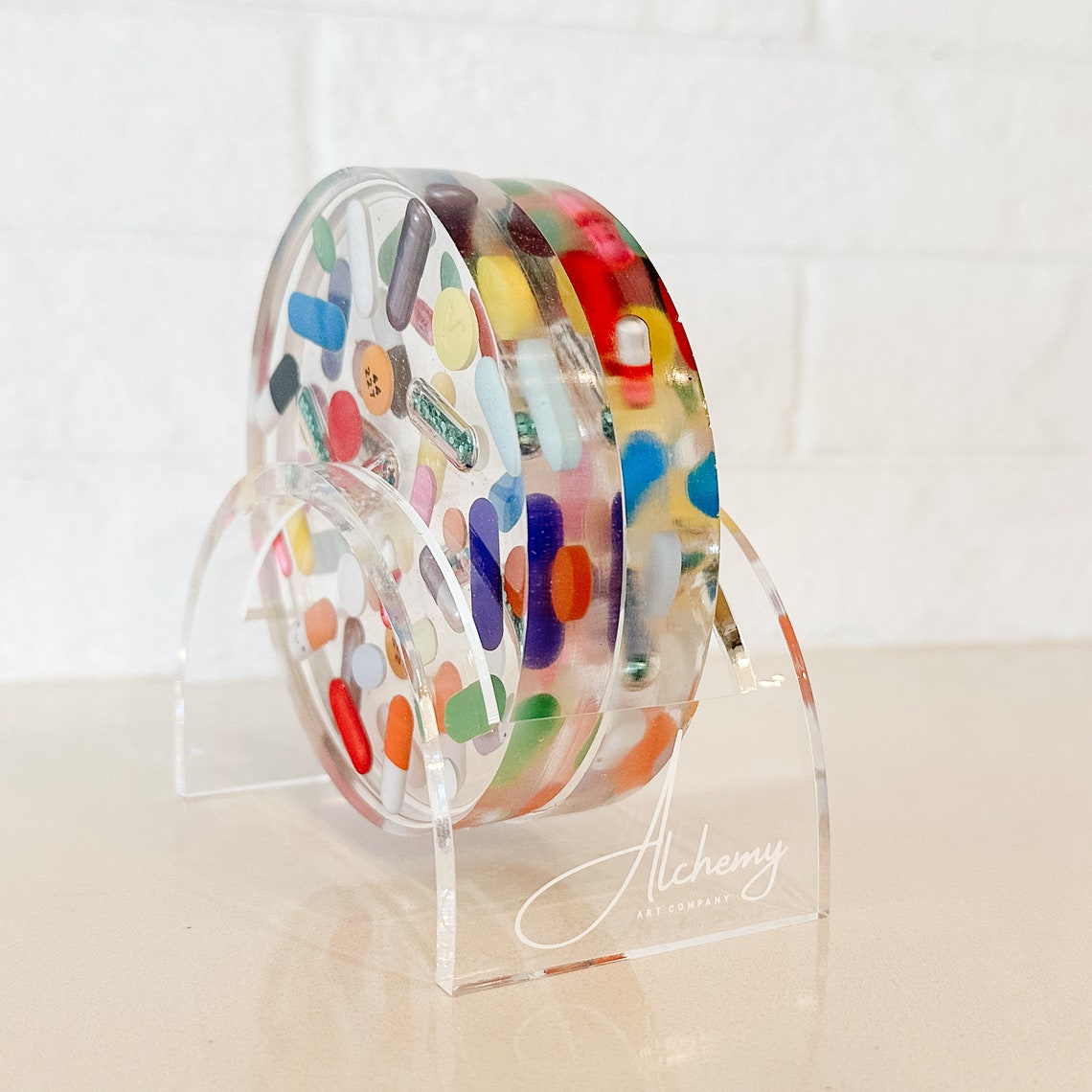 Acrylic Two Coaster Display Stand - Etsy