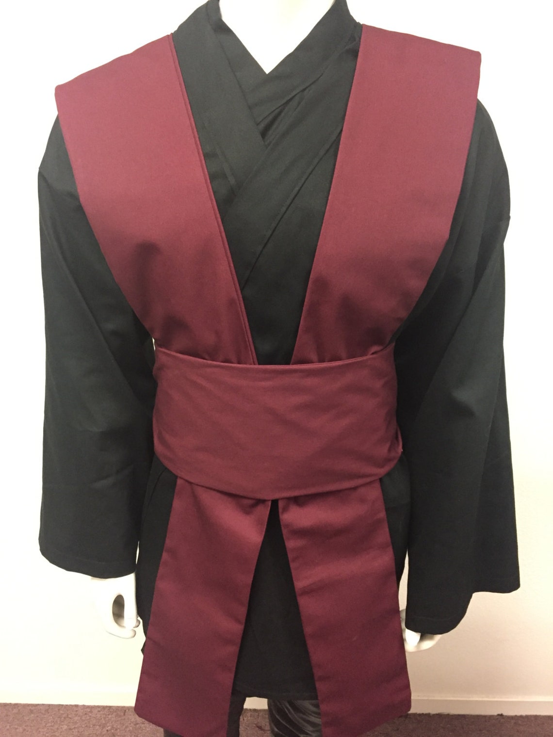 Star Wars Inspired Sith/jedi Tunic with Burgundy Tabards and | Etsy
