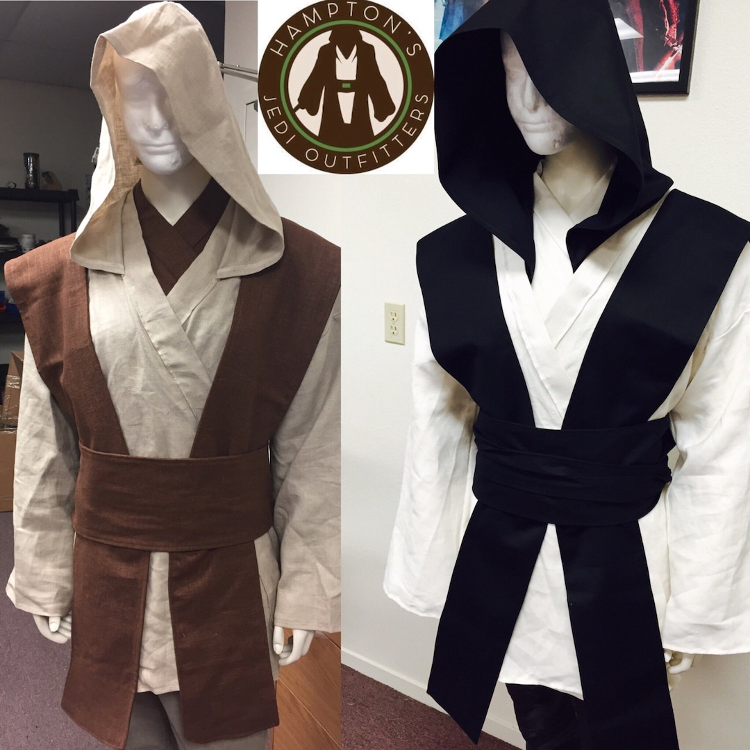 Star Wars Inspired Sith/jedi Tunic With Tabards Obi Set and Hood - Etsy
