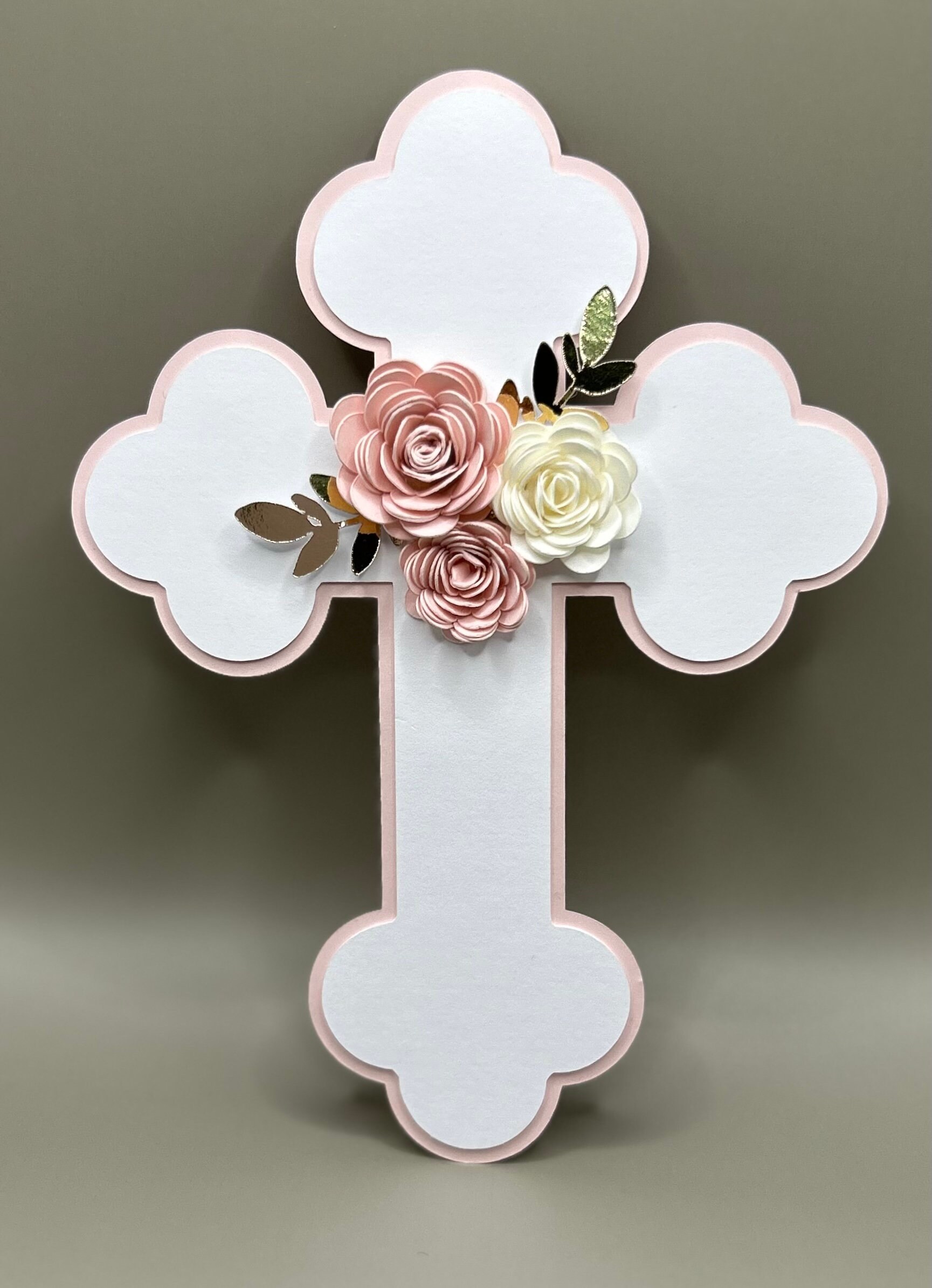 Set of 3 White Cross Centerpiece Picks, Pick, Religious, Christening ...