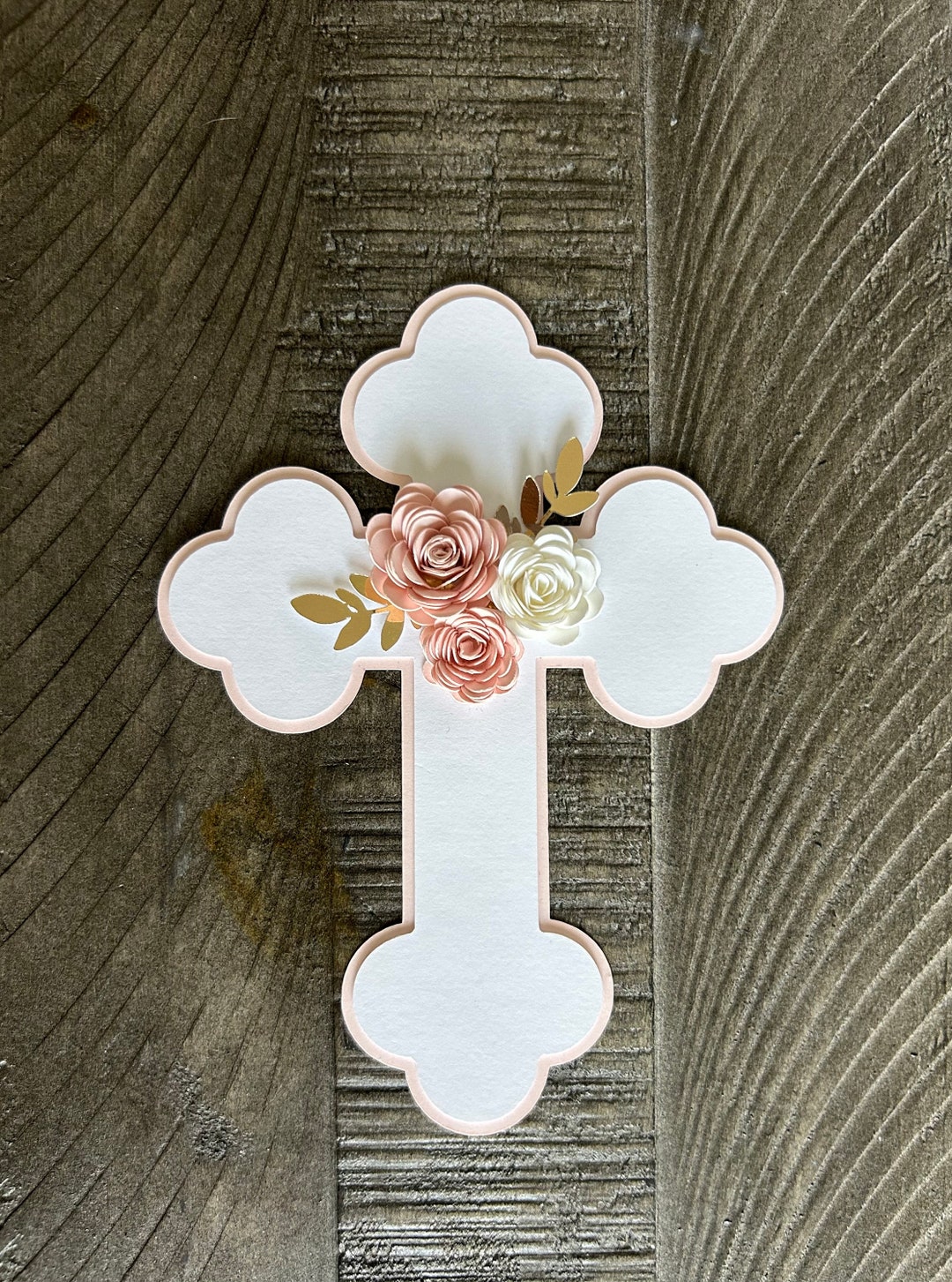 Set of 3 White Cross Centerpiece Picks, Pick, Religious, Christening ...
