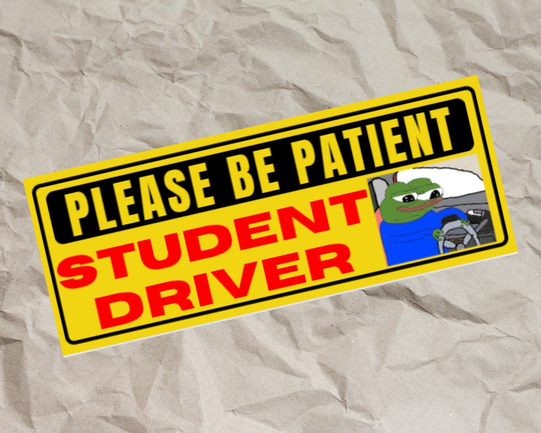 Student Driver Bumper Sticker - Etsy