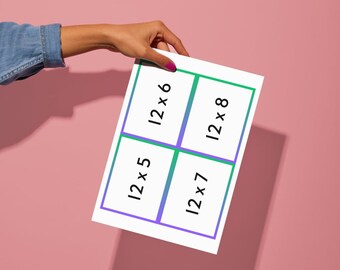 Multiplication Triangle Math Flash Cards homeschool - Etsy