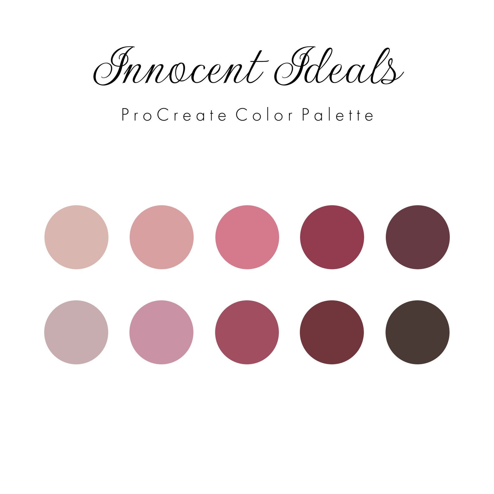 Innocent Ideals | Color Swatches | Procreate Color Palette | for iPad ...