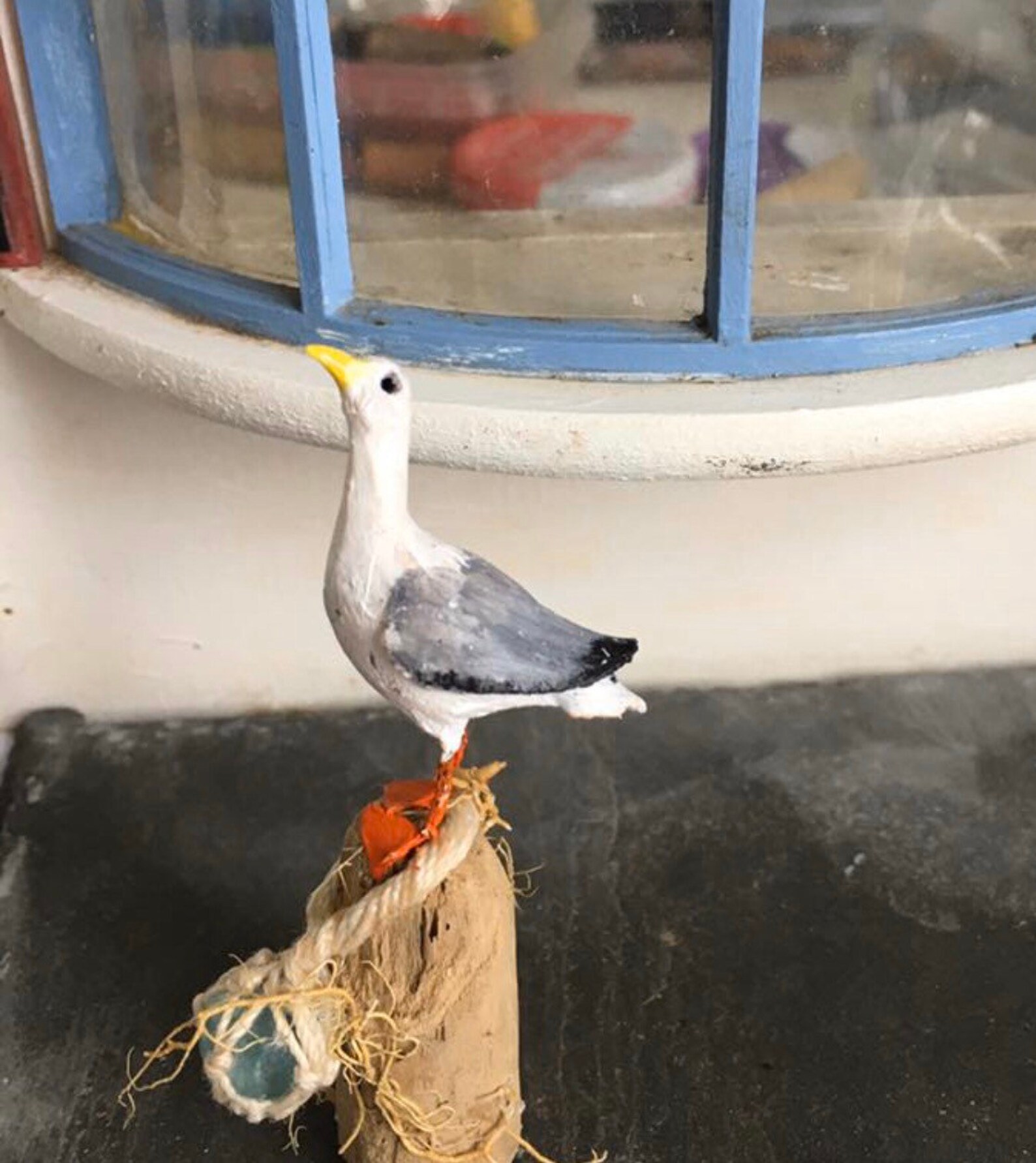 1/12th Scale Miniature Seagull on Driftwood With Macrame Bouy - Etsy