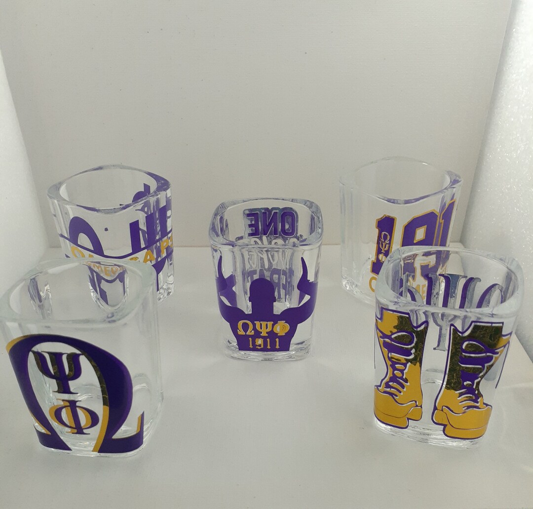 Omega Psi Shot Glass Set of 5 - Etsy