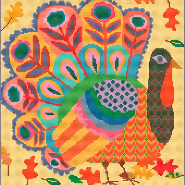 Turkey Counted Cross Stitch - Etsy