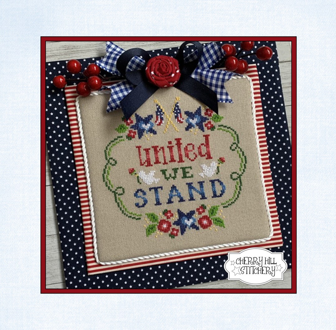 CROSS STITCH PDF United We Stand by Cherry Hill Stitchery - Etsy