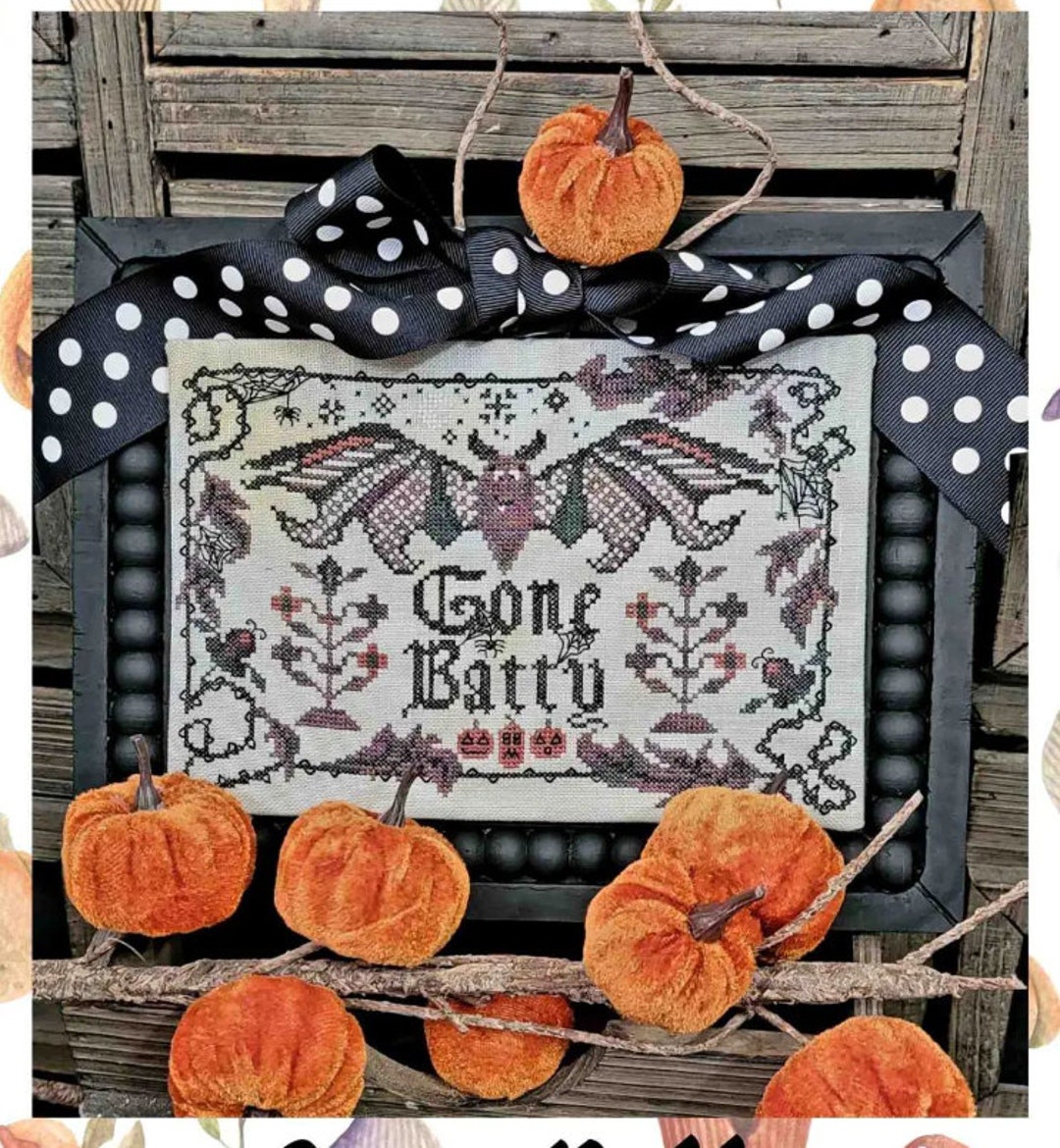 CROSS STITCH PDF Gone Batty by Quaint Rose Needle Arts - Etsy