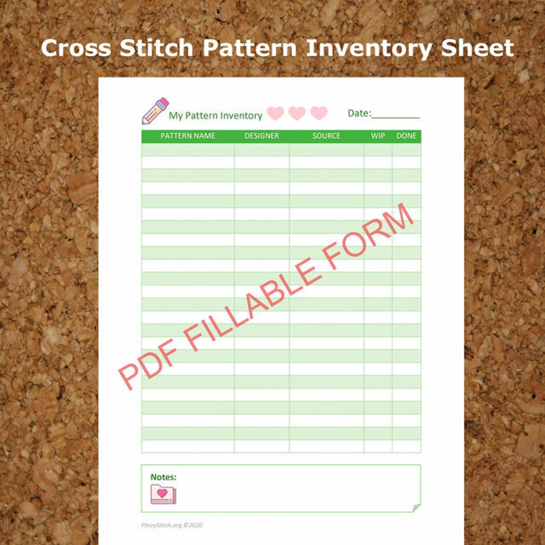 PDF INSTANT DOWNLOAD Editable & Printable Cross Stitch Pattern ...
