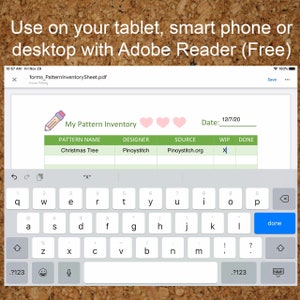 PDF INSTANT DOWNLOAD Editable & Printable Cross Stitch Pattern ...