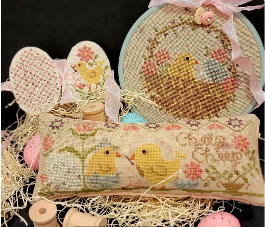 CROSS STITCH PDF Spring Chicks by Quaint Rose Needle Arts - Etsy