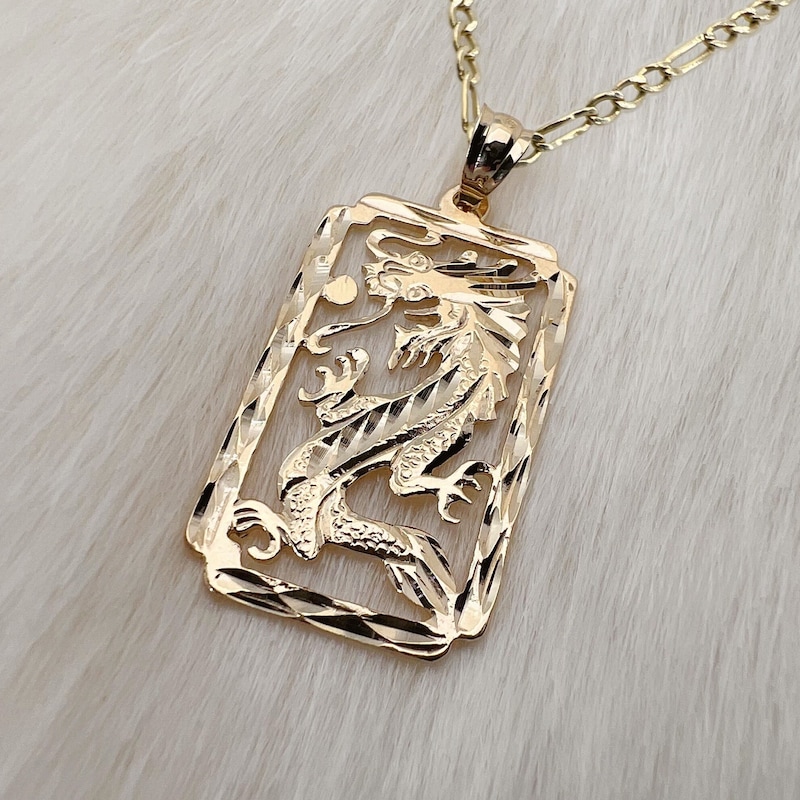 24k Gold Dragon Pendants - Etsy