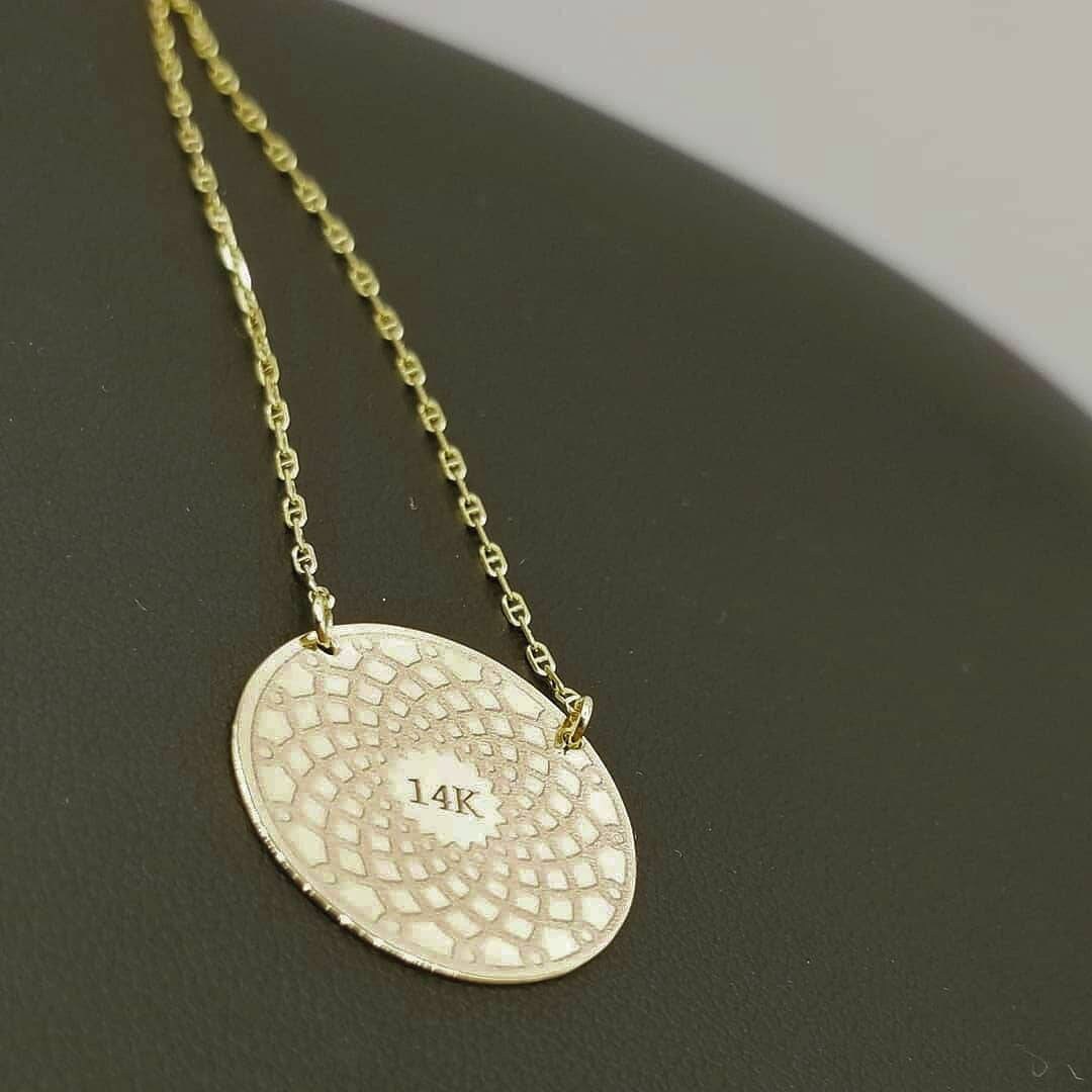 Gold Name Necklace, Custom Gold Coin - Etsy