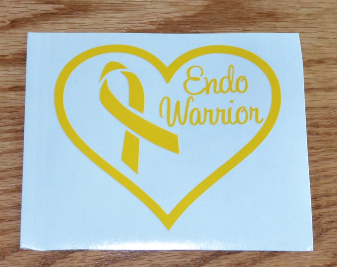 Endo Warrior Endometriosis Awareness Ribbon Vinyl Decal Endo Survivor ...