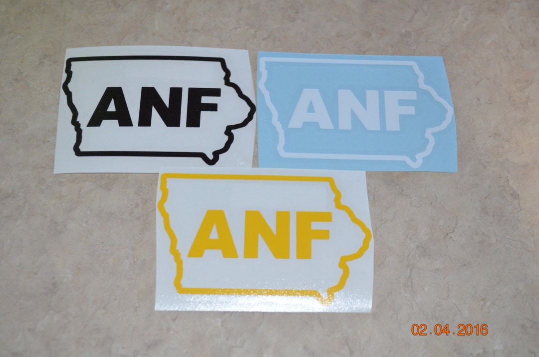 State Outline ANF University of Iowa Hawkeye Vinyl Decal-america Needs ...