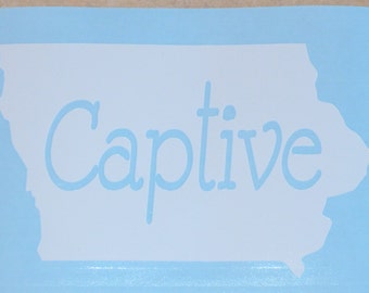 State of Iowa Tractor Vinyl Decal | Etsy