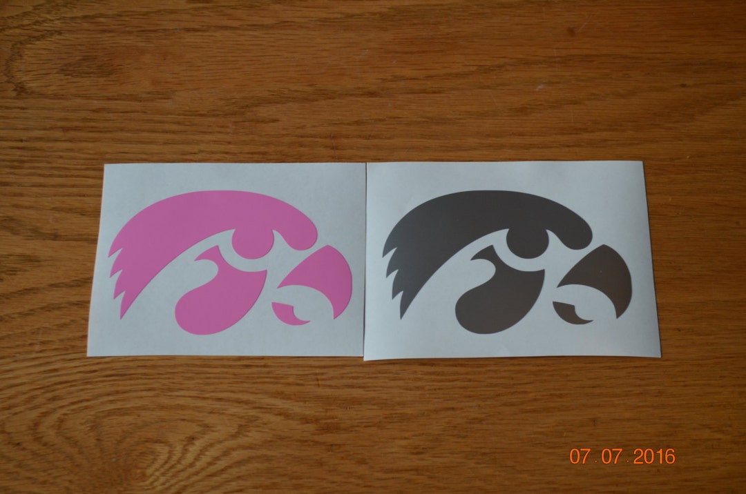 Medium Iowa Hawkeyes Tigerhawk Vinyl Decal, University of Iowa ...