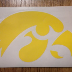 Medium Iowa Hawkeyes Tigerhawk Vinyl Decal, University of Iowa ...