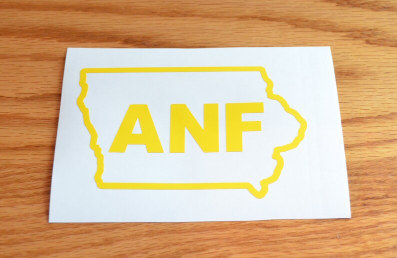 State Outline ANF University of Iowa Hawkeye Vinyl - Etsy