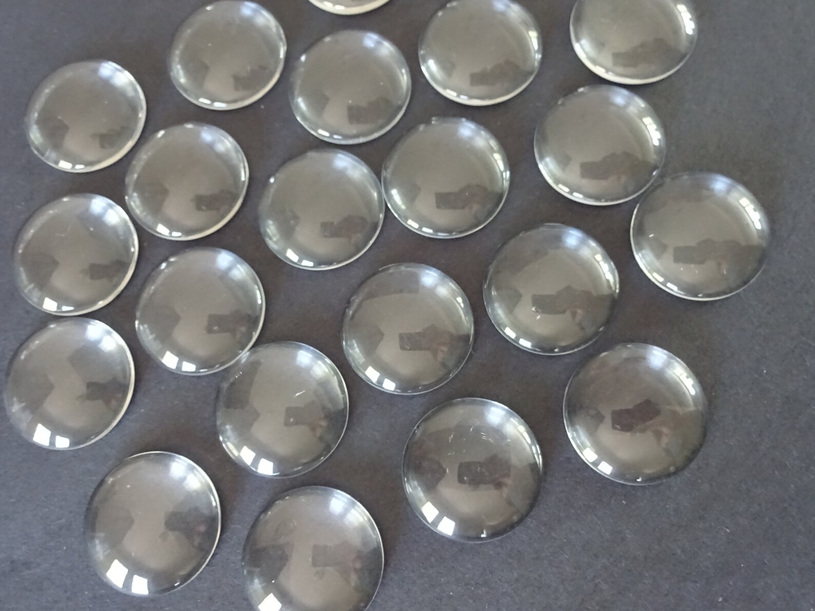 19.5-20mm Transparent Glass Cabochon, Dome Cabochon, Clear Glass Gem ...