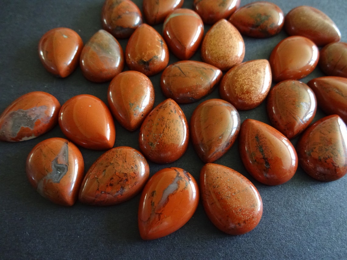 18x13mm Natural Red Jasper Gemstone Cabochon Teardrop - Etsy